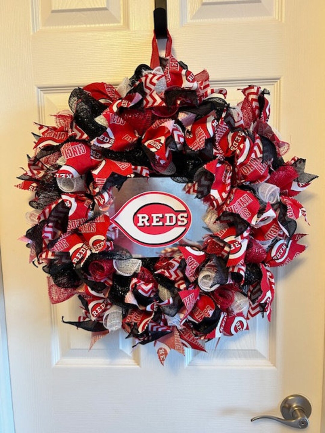 Cincinnati Reds Wreath, Reds Baseball Wreath, Cincinnati Reds Gift, Big ...