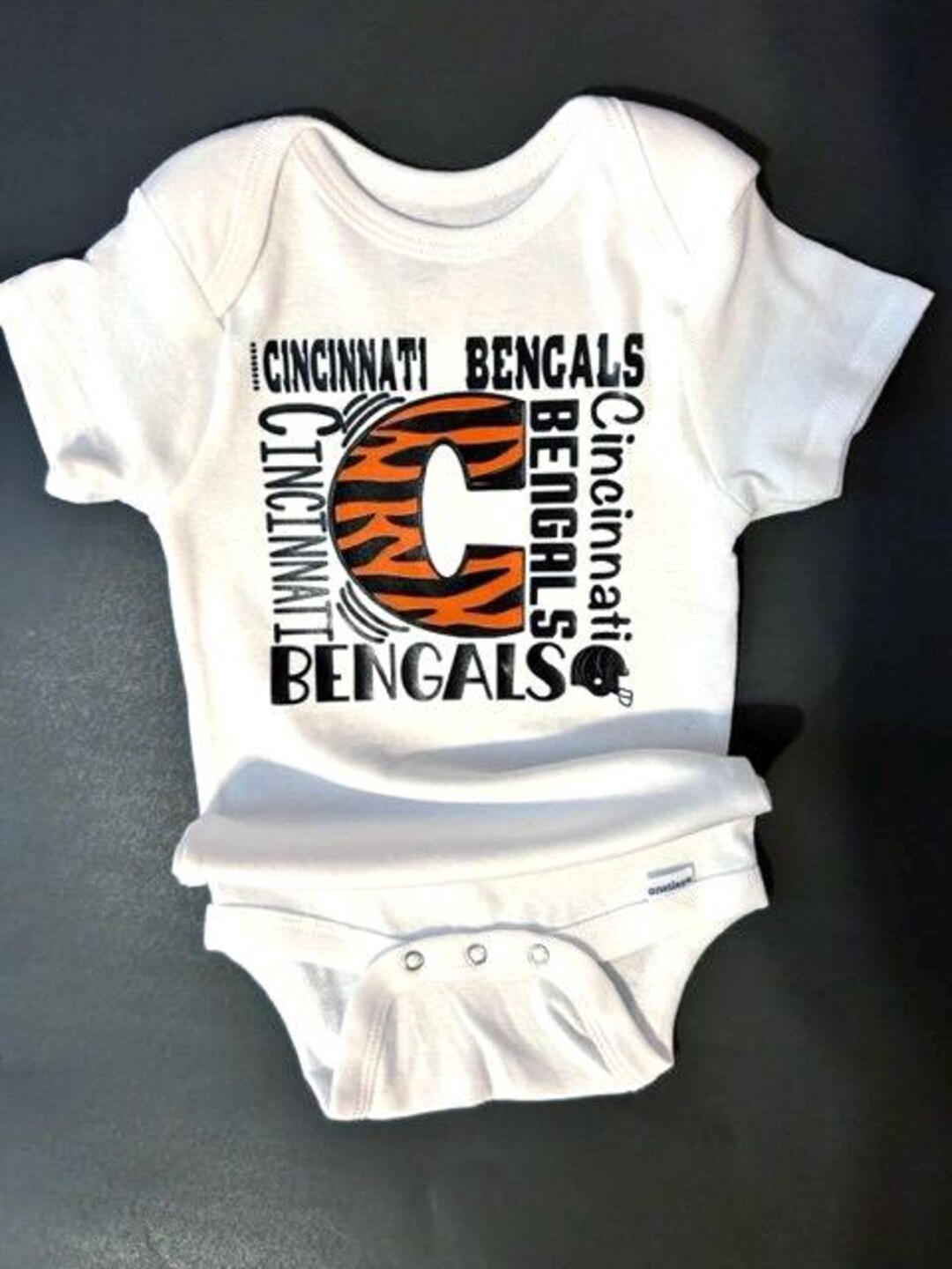 Cincinnati Bengals Onesie, Cincinnati Bengals Bodysuit, Bengals Baby ...