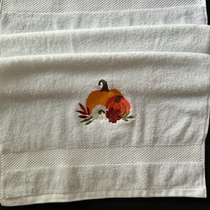 Fall Hand Towel Embroidered Hand Towel Autumn Hand Towel - Etsy