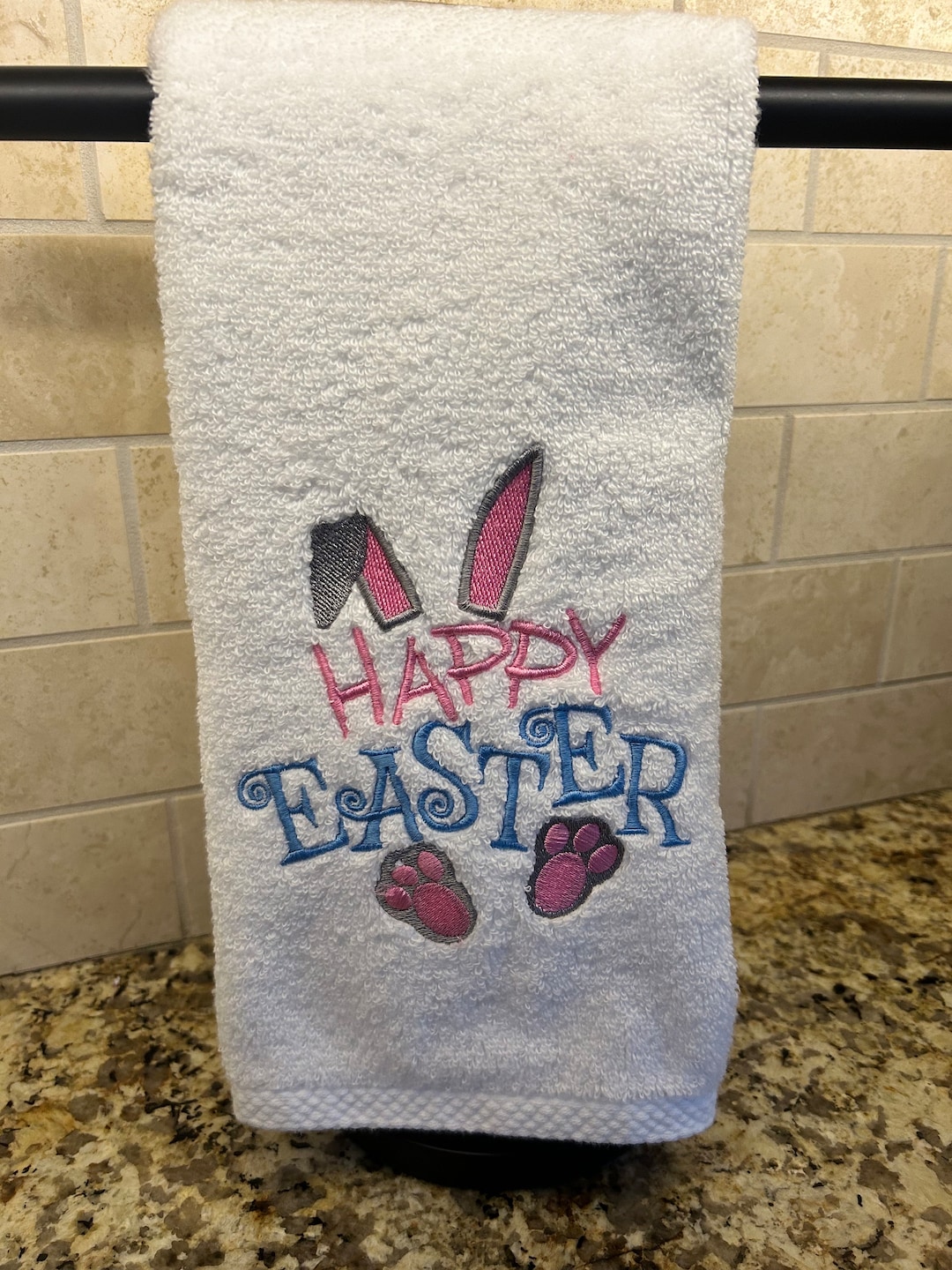 Easter Towel, Embroidered Hand Towel, Easter Hand Towel, Cute Easter ...