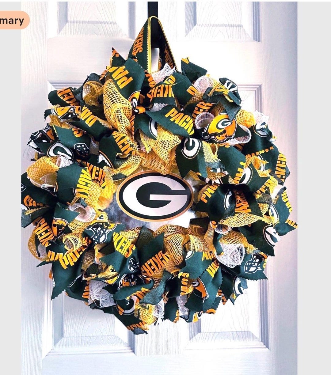 Green Bay Packers Wreath, Green Bay Packers Door Decor, Packers ...