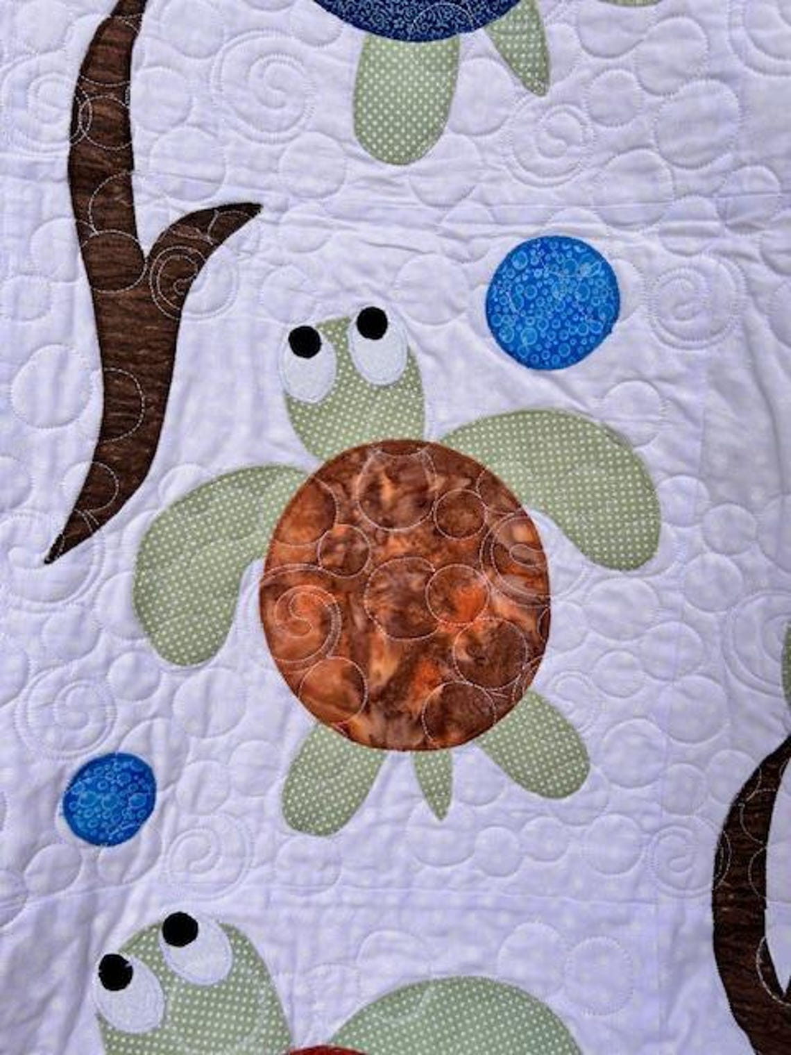 Sea Turtle Friends Baby Quilt, Baby Quilt, Boy Quilt, Girl Quilt, Crib ...