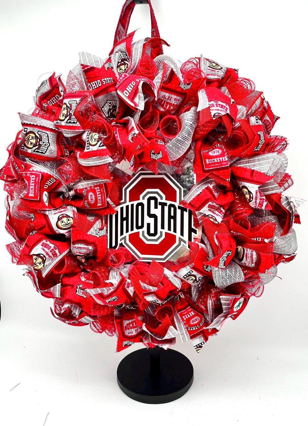 Ohio State Univ Wreath, OSU Door Wreath, Ohio State University Gift ...