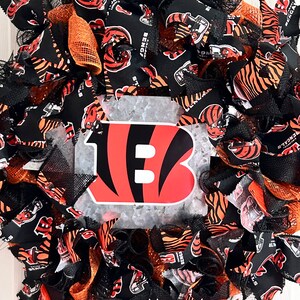 Bengals Wreath, Bengals Gift, Housewarming Gift, Cincinnati Bengals ...