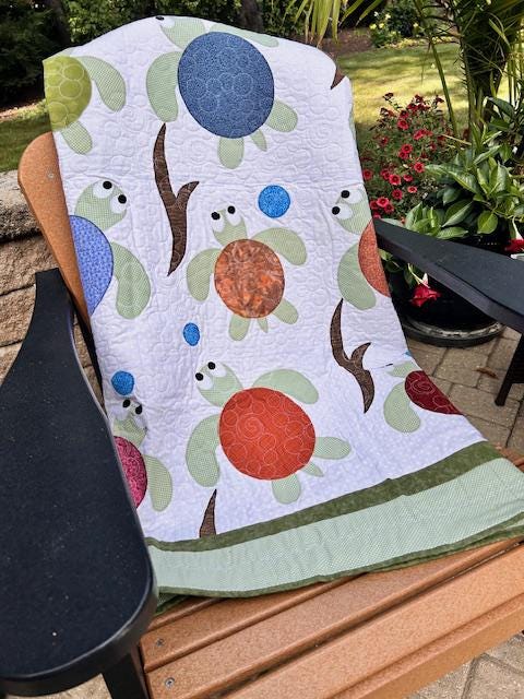 Sea Turtle Friends Baby Quilt, Baby Quilt, Boy Quilt, Girl Quilt, Crib ...