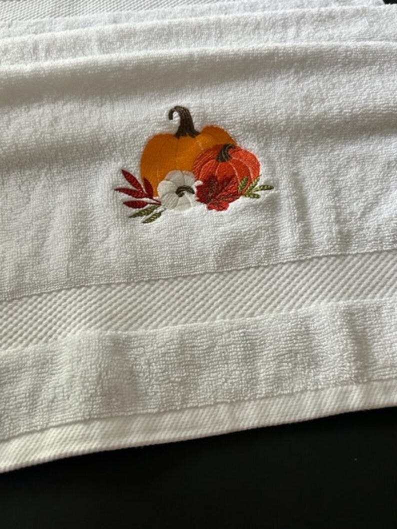 Fall Hand Towel Embroidered Hand Towel Autumn Hand Towel - Etsy