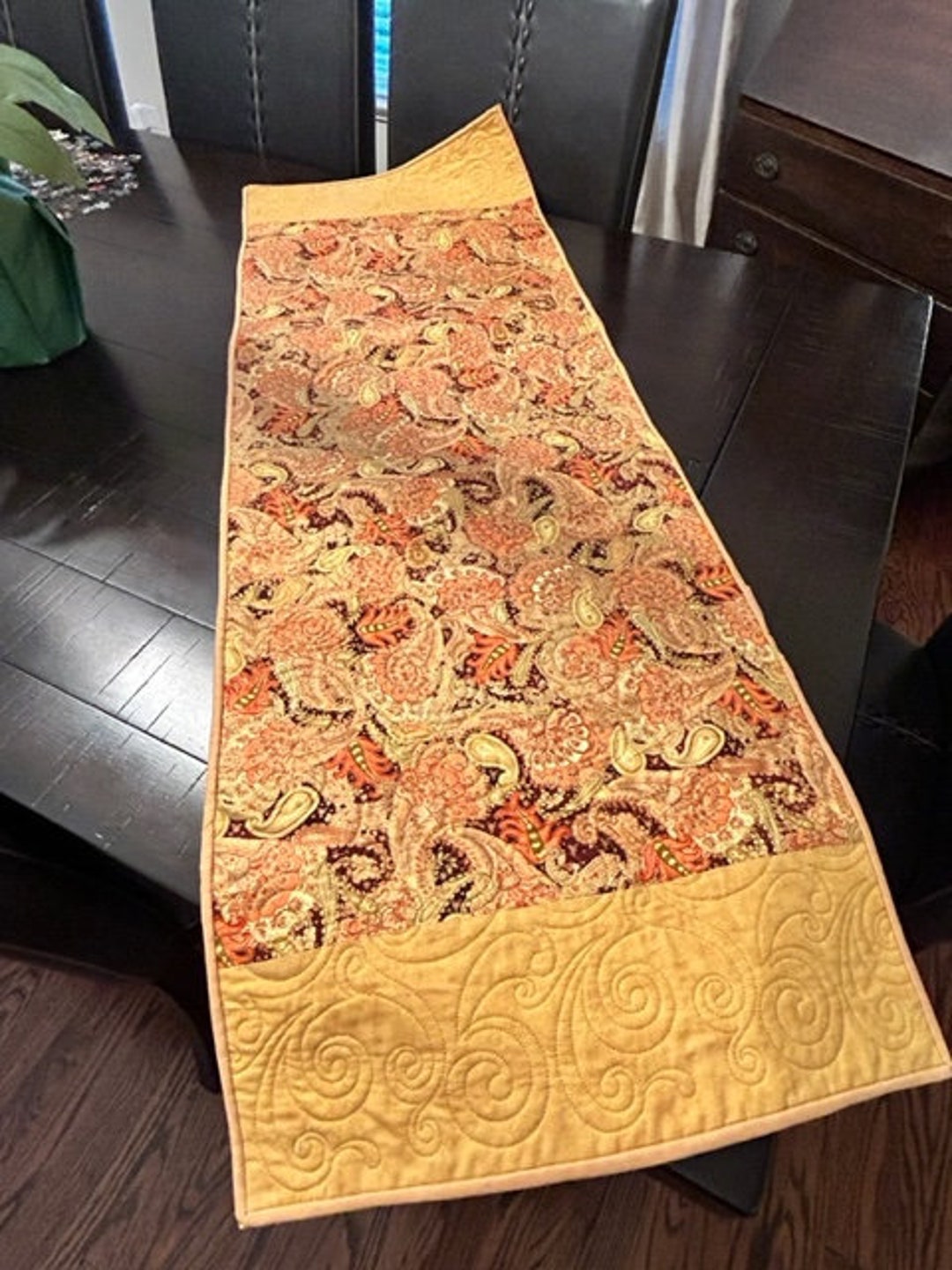 Fall Table Runner, Unique Table Runner, Fall Table Scarf, Embroidered ...