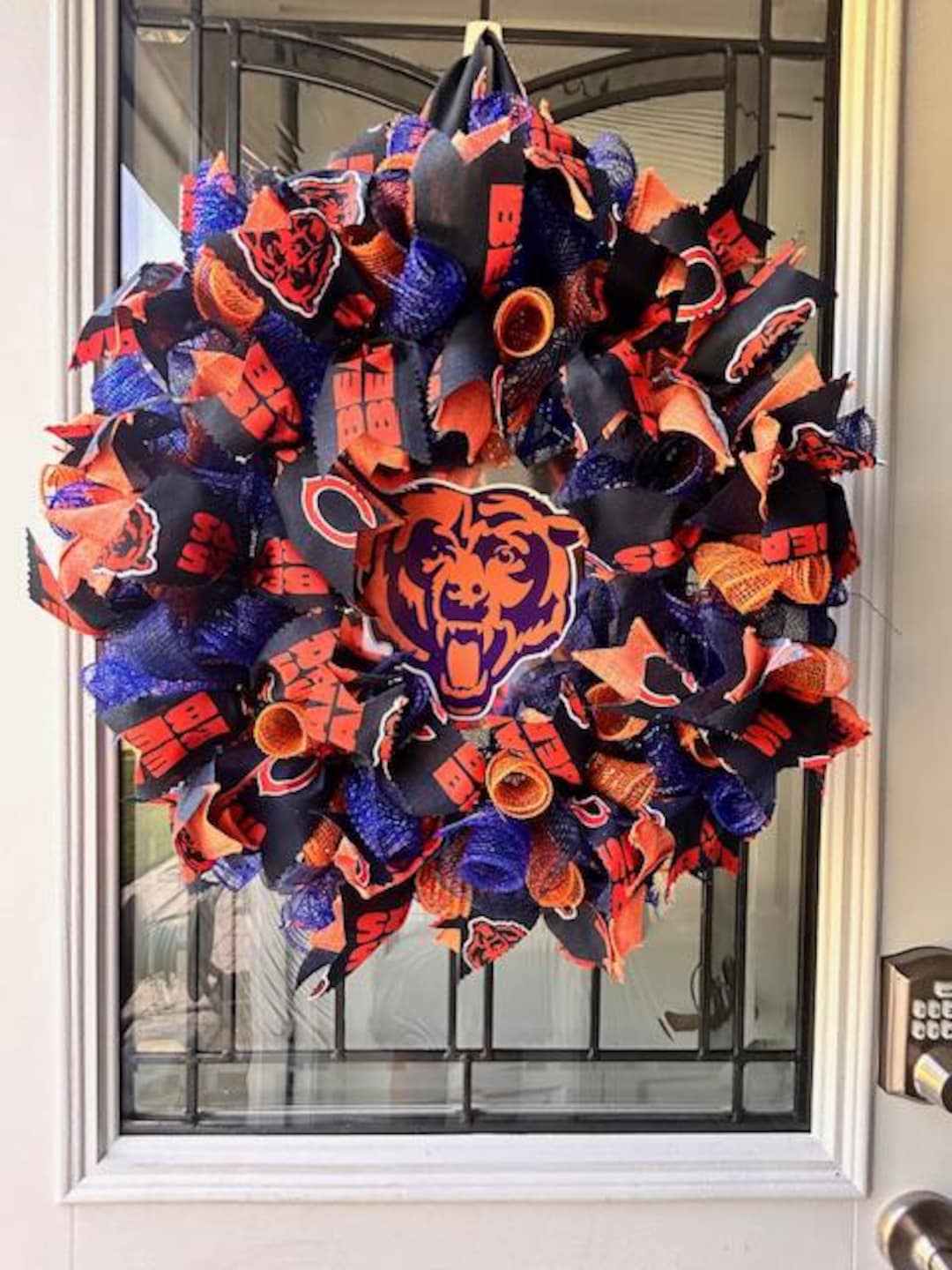 Chicago Bears Wreath, Chicago Bears Gift, Housewarming Gift, Chicago ...