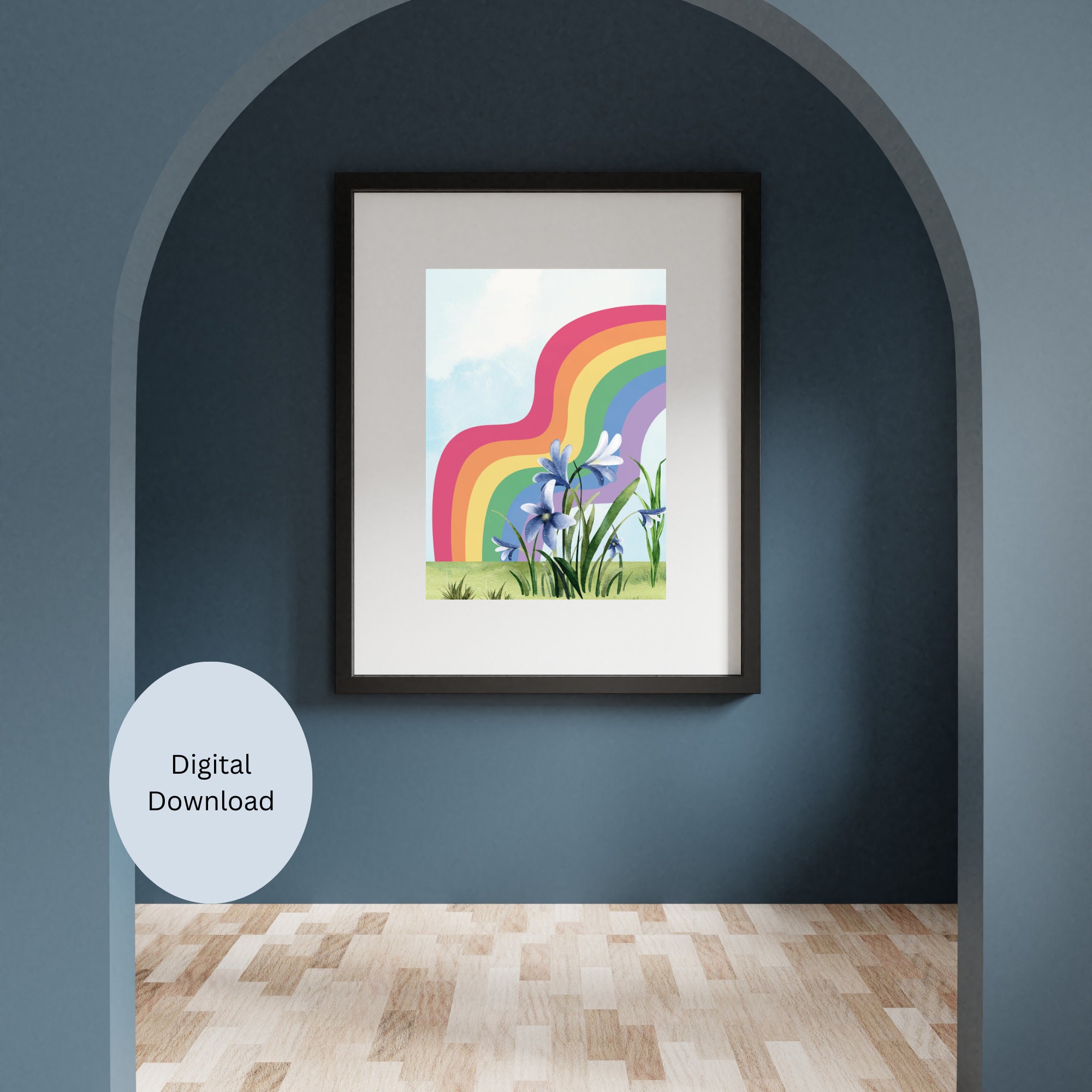 Printable Rainbow Wall Art for Nursery Room,baby Room Poster for Boy or ...
