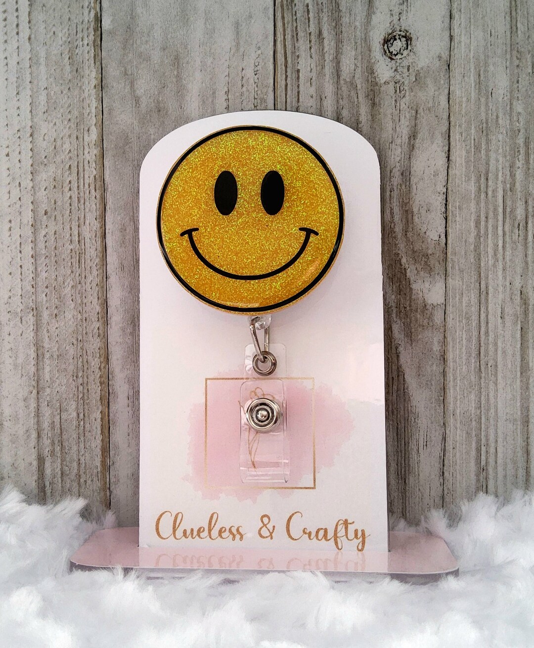 Happy Face Badge Reel Smiley Face Badge Reels Badge Reel - Etsy