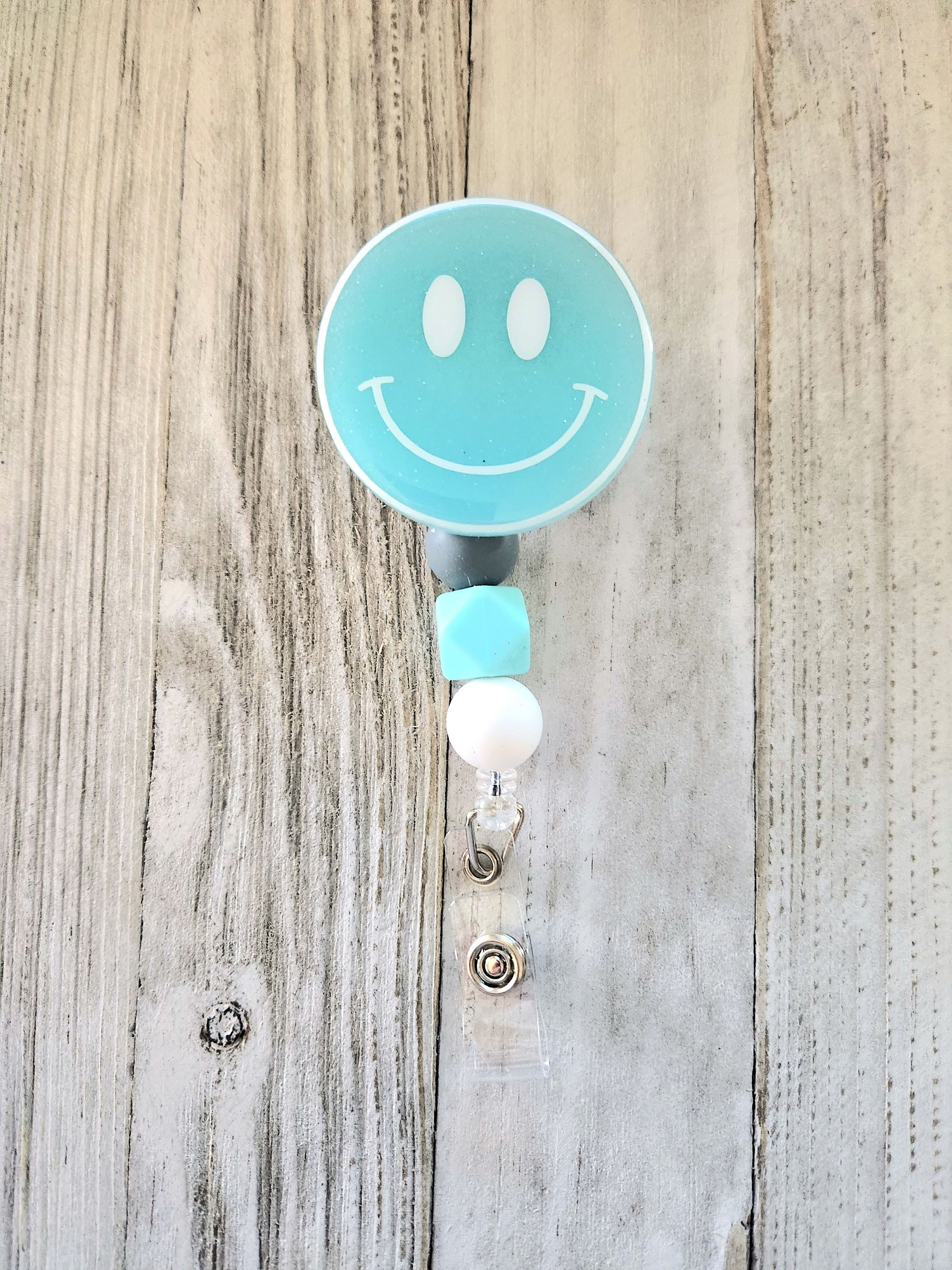 Happy Face Badge Reel Face Badge Reels Badge Reel Nurse Cute ...