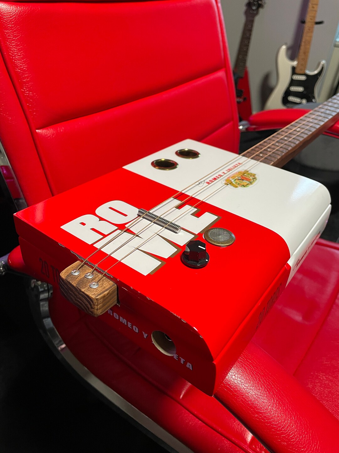 Custom Cigar Box Guitar, Romeo Y Juilieta Box, 3 String Electric ...