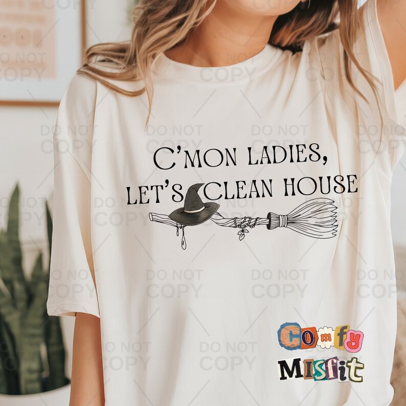 Practical Magic Style Shirt, Let's Clean House, Witches Broom ...