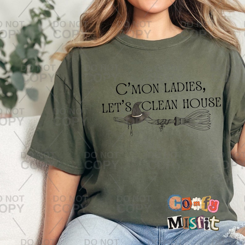Practical Magic Style Shirt, Let's Clean House, Witches Broom ...