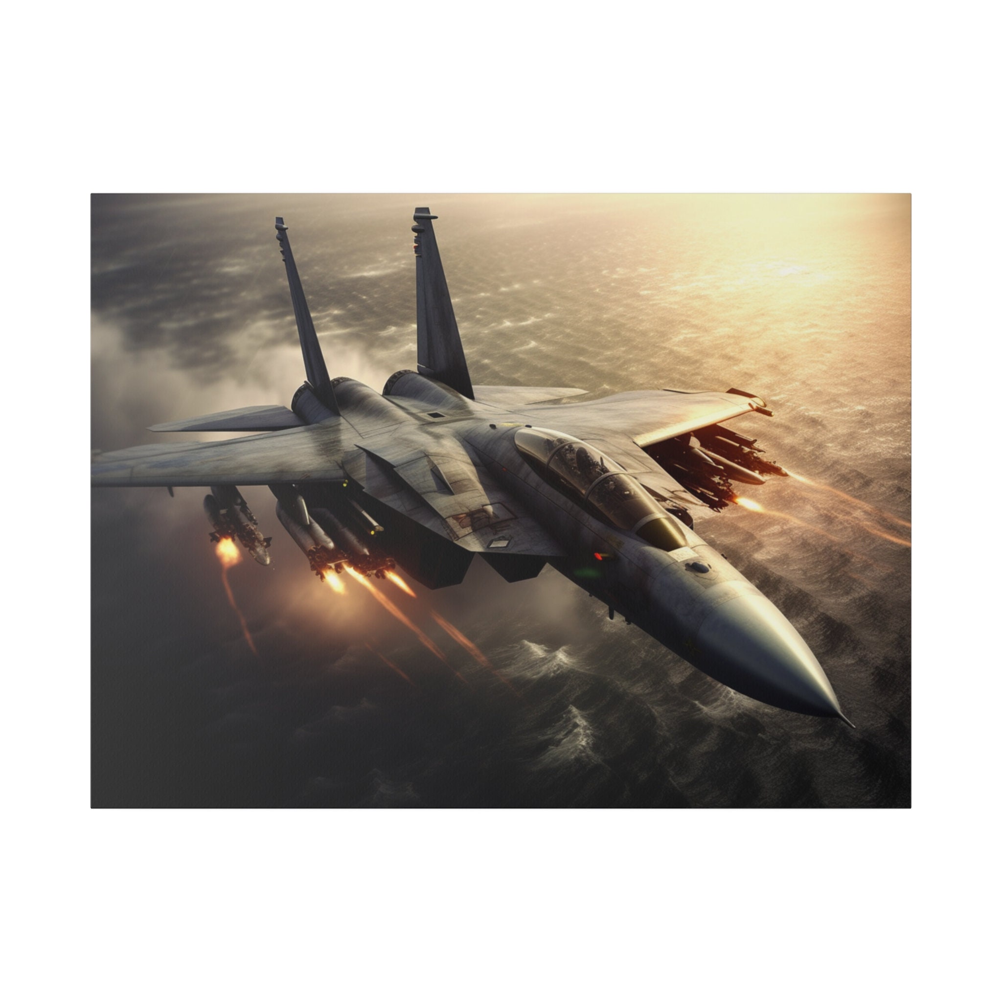 Fighter Jet Military Jet Modern Wall Art House Warming Gift Bedroom ...