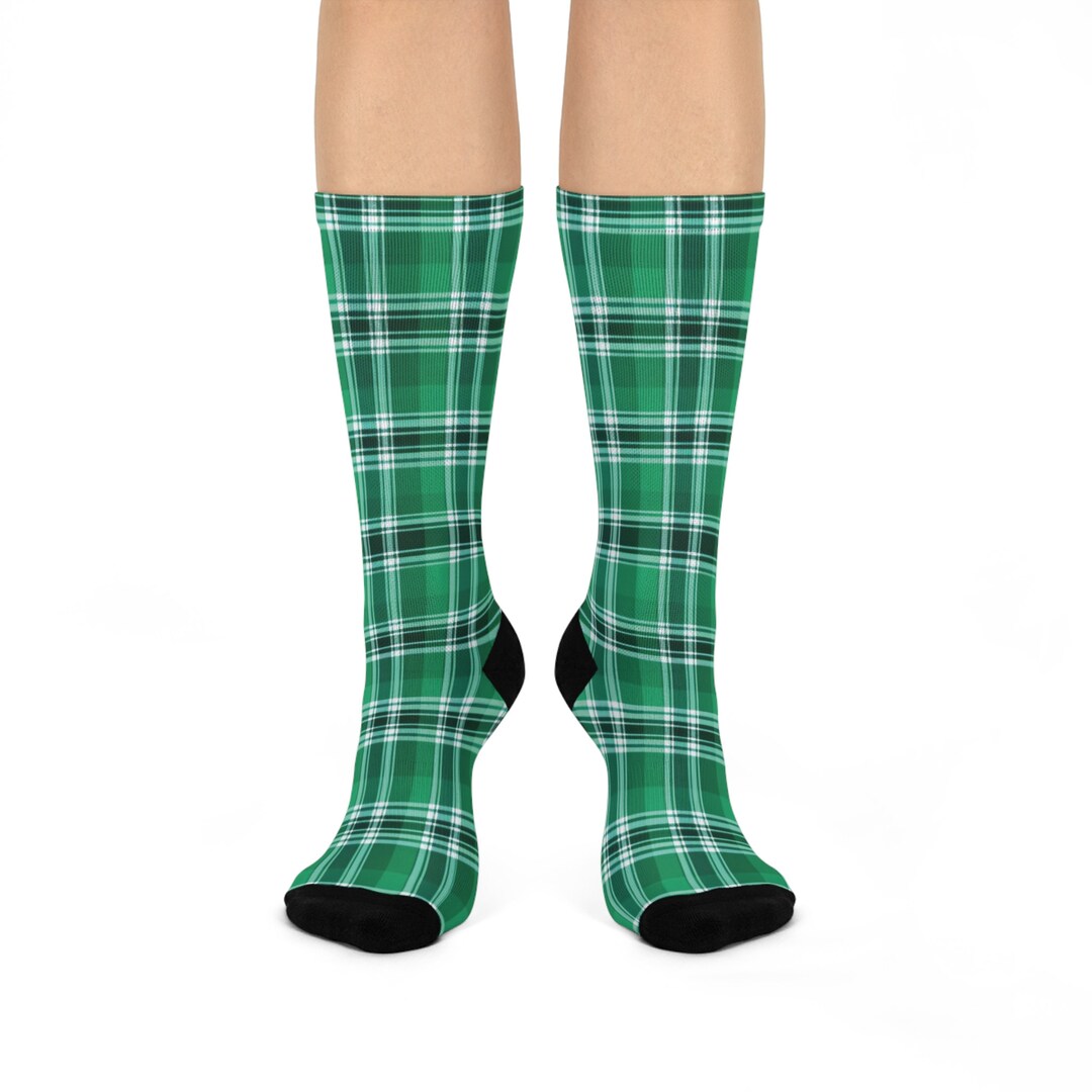 Plaid Saint Patrick's Day Socks, Green Socks, Fun Socks, St. Patty's ...