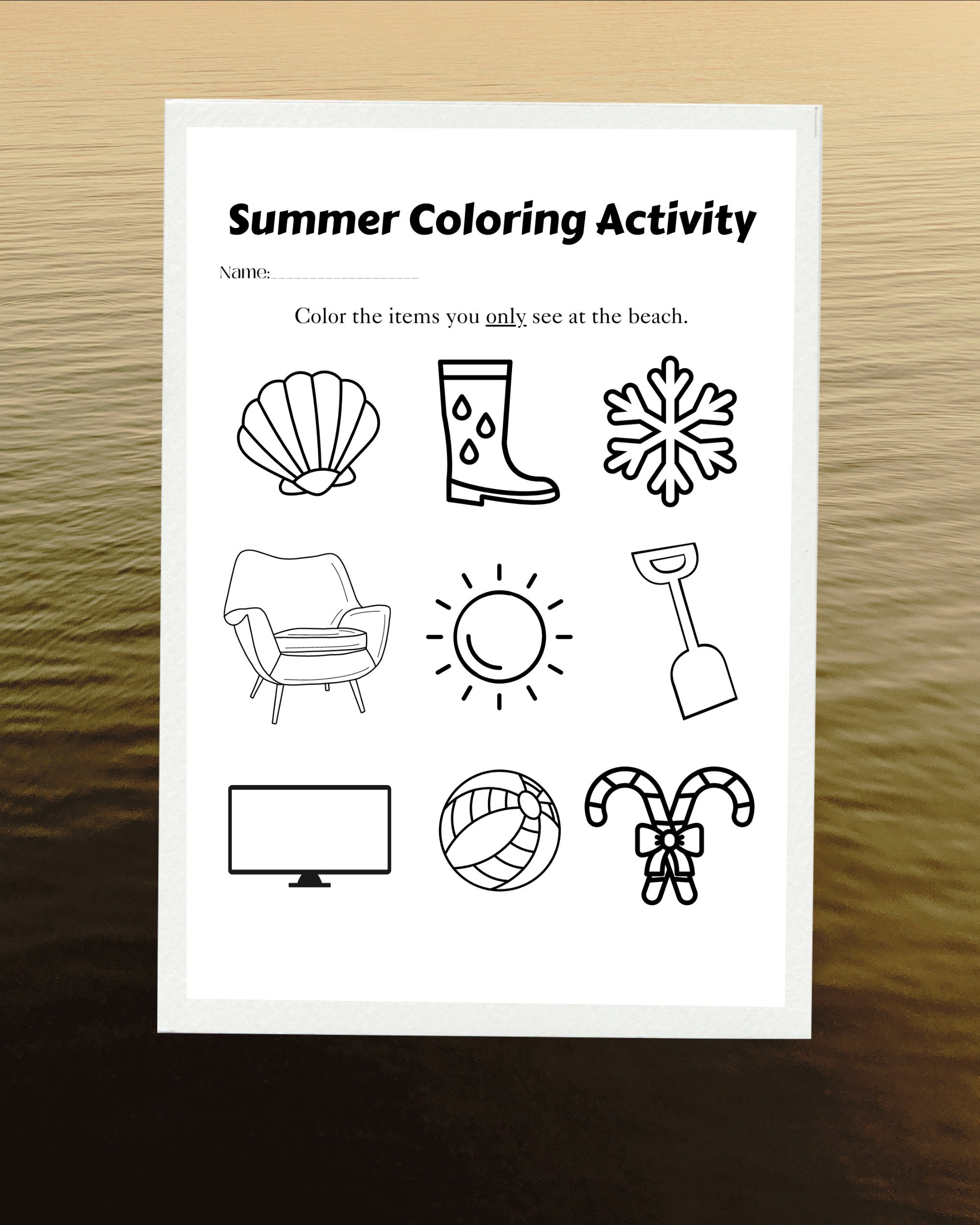 Kindergarten Worksheets Printable Summer Worksheets Home School Instant ...