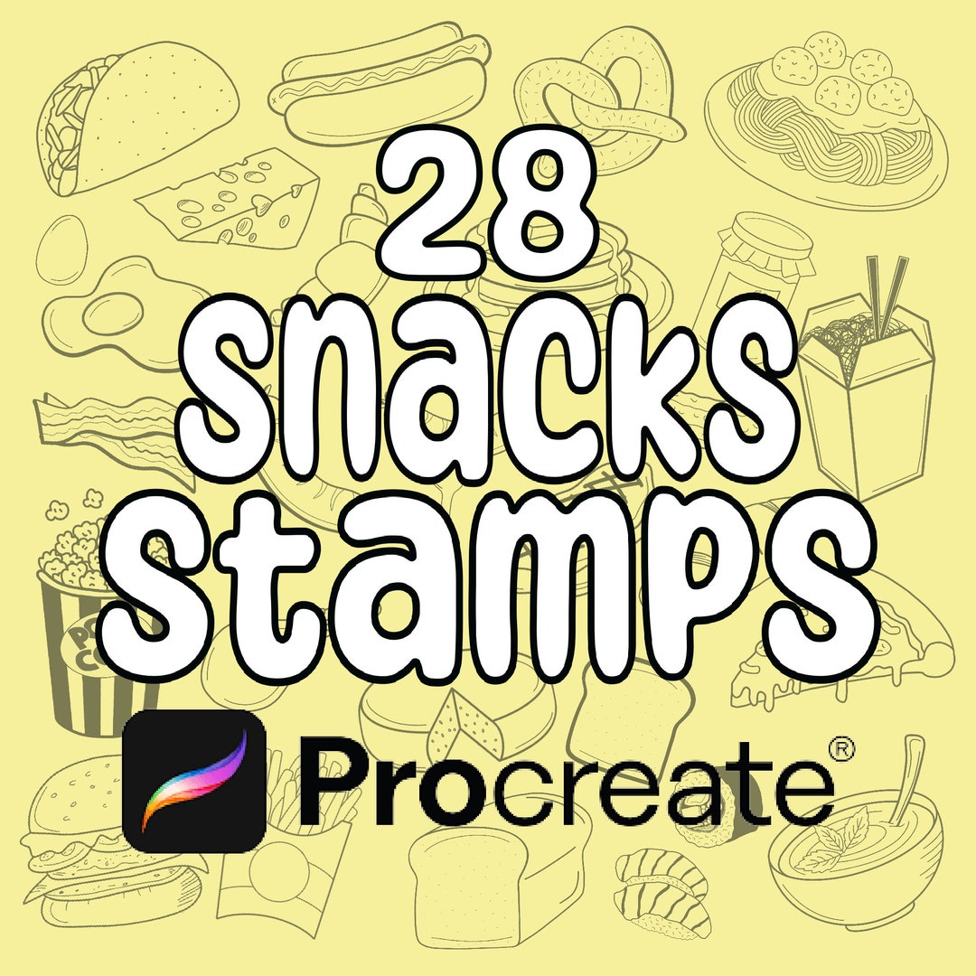 Snack Foods Procreate Stamp Set - Etsy