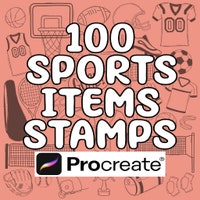 20 Women's Soccer Stamp Brush Set for Procreate on iPad for ...