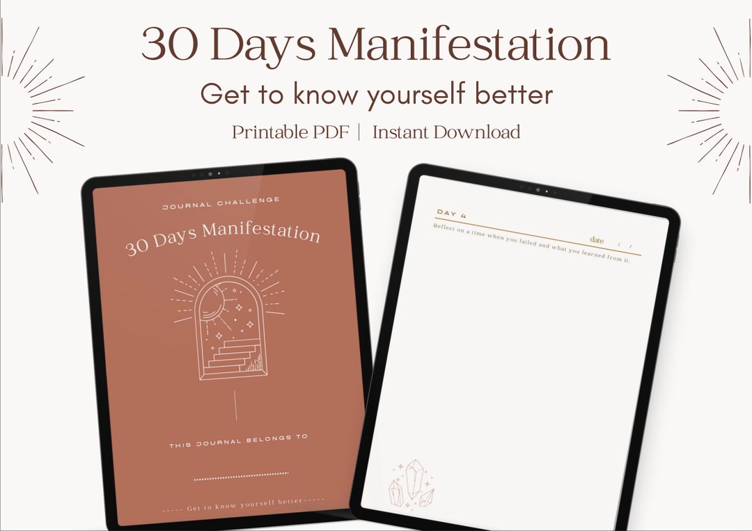 30 Days Manifestation | Get to Know Yourself Better | Journal Challenge ...