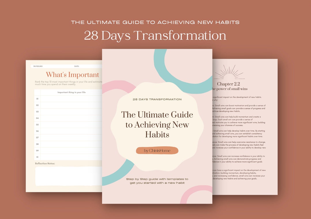 28 Days Transformation | Step by Step Guide and Templates to New Habits ...