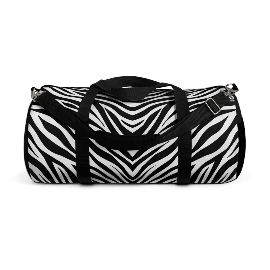 Zebra Print Duffel Bag - Etsy
