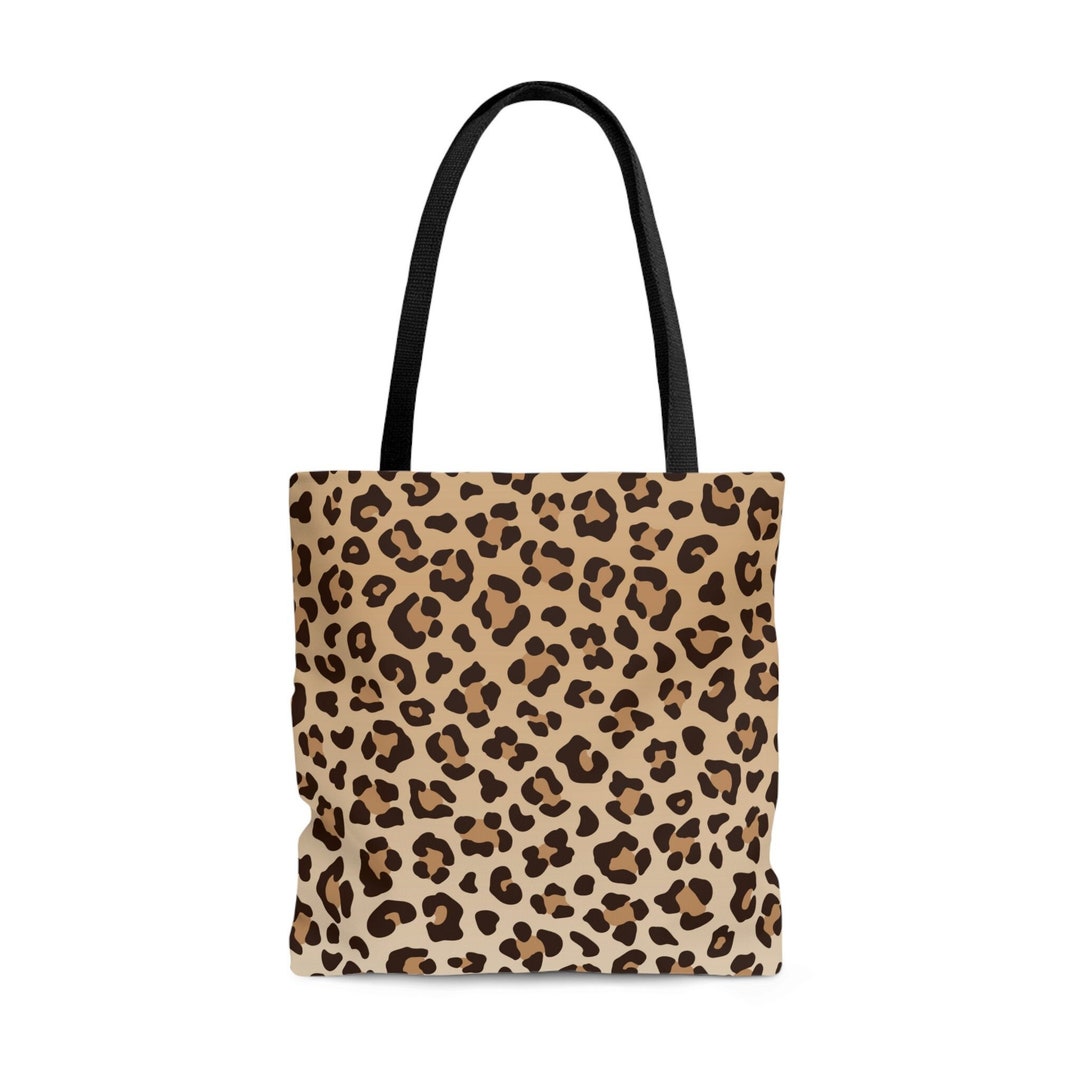 Cheetah Print Tote Bag Animal Print Tote Bag Leopard Print Tote Beige ...