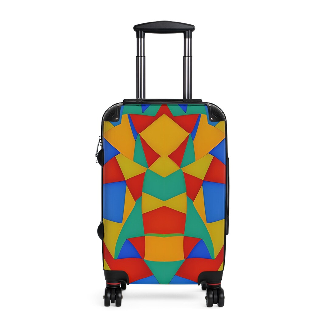 Stained Glass Window Suitcase Multicolor Suitcase Abstract Print ...