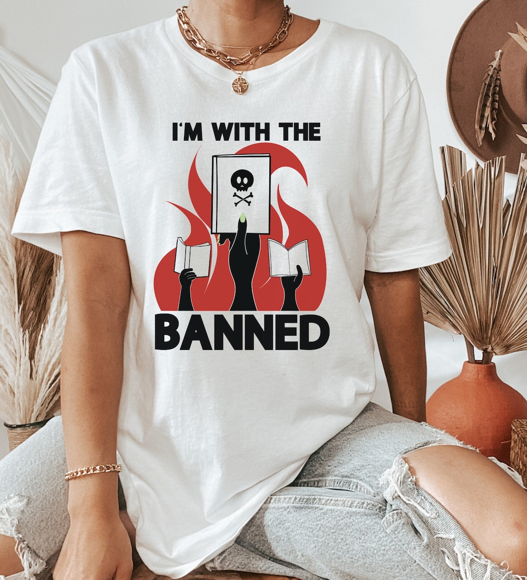I'm With the Banned Shirt, I Read Banned Books Shirt, Book Lovers ...