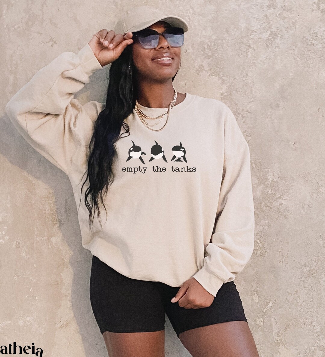 Orca Sweatshirt, Empty the Tanks, Killer Whale Lover, Animal Rights ...