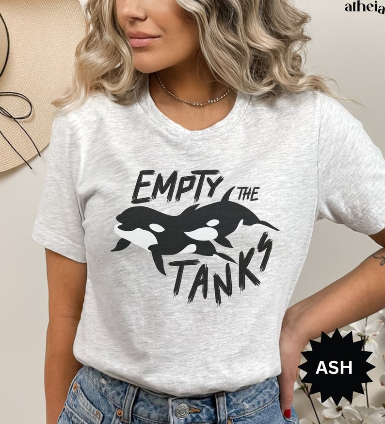 Empty the Tanks, Orca Shirt, Killer Whale Lover Tshirt, Animal Rights ...