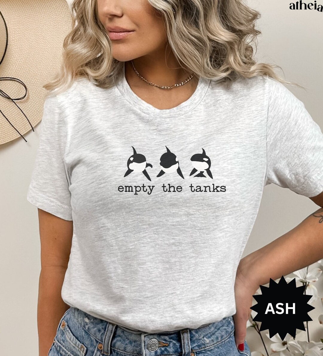 Empty the Tanks, Orca Shirt, Killer Whale Lover Tshirt, Animal Rights ...