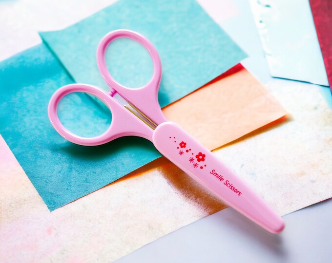 Smile Scissors, Cute Colorful Orchid Pink Compact Scissors, for Cross ...