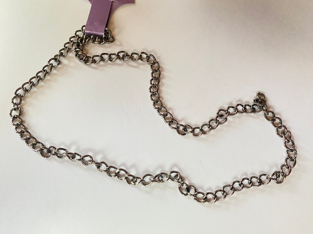 50 Cm Metal Curb Chain, Gun Metal Finish Chain, Bead Rosary Metal Chain ...