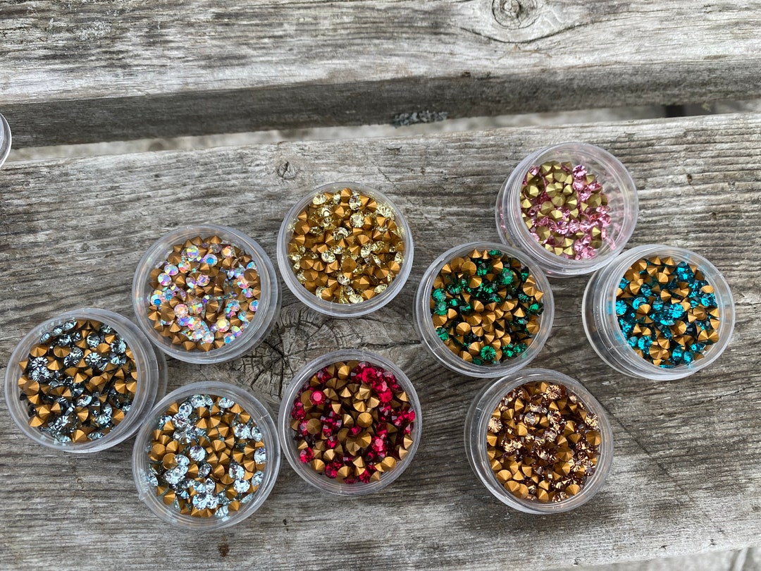 Swarovski Round Crystals, Rhinestones, Vintage 32 PP Crystals, 16 SS ...