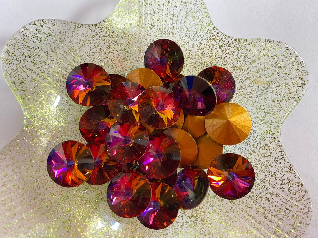 Vintage Rivoli Volcano Crystals Glass Rhinestone Crystals - Etsy