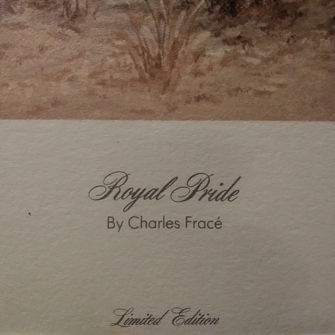 CHARLES FRACE Lions "royal Pride", Signed and Numbered (#1179) Vintage ...