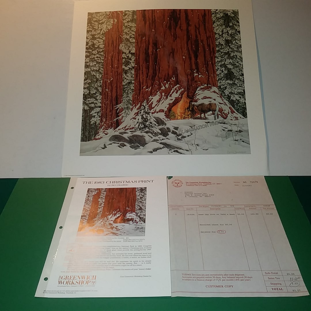 Bev Doolittle "christmas Day" Print, 1983 Examination Proof, 19x19" - Etsy