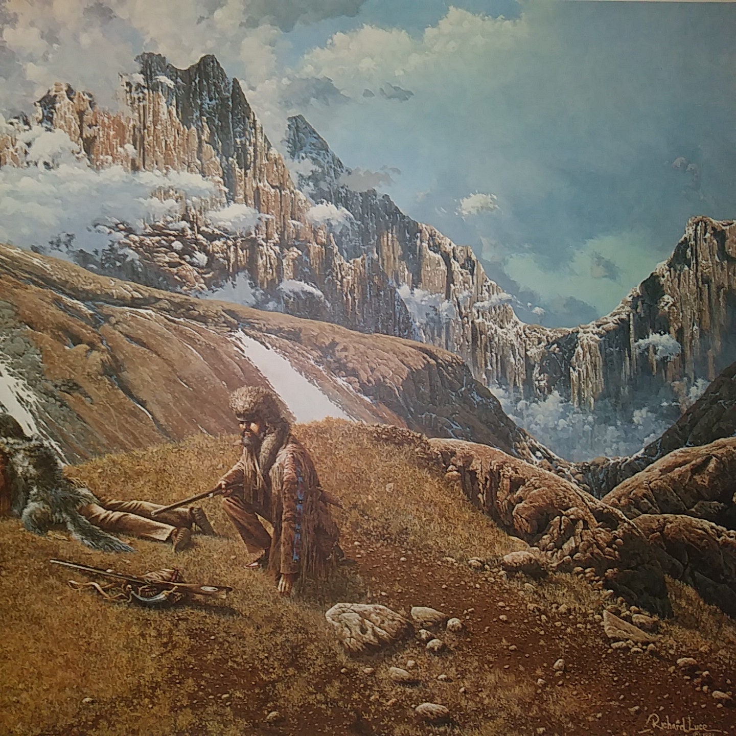 RICHARD LUCE "breaking the Skyline" Mountain Men Hand Signed and Numbered 1982 Limited Edition ...