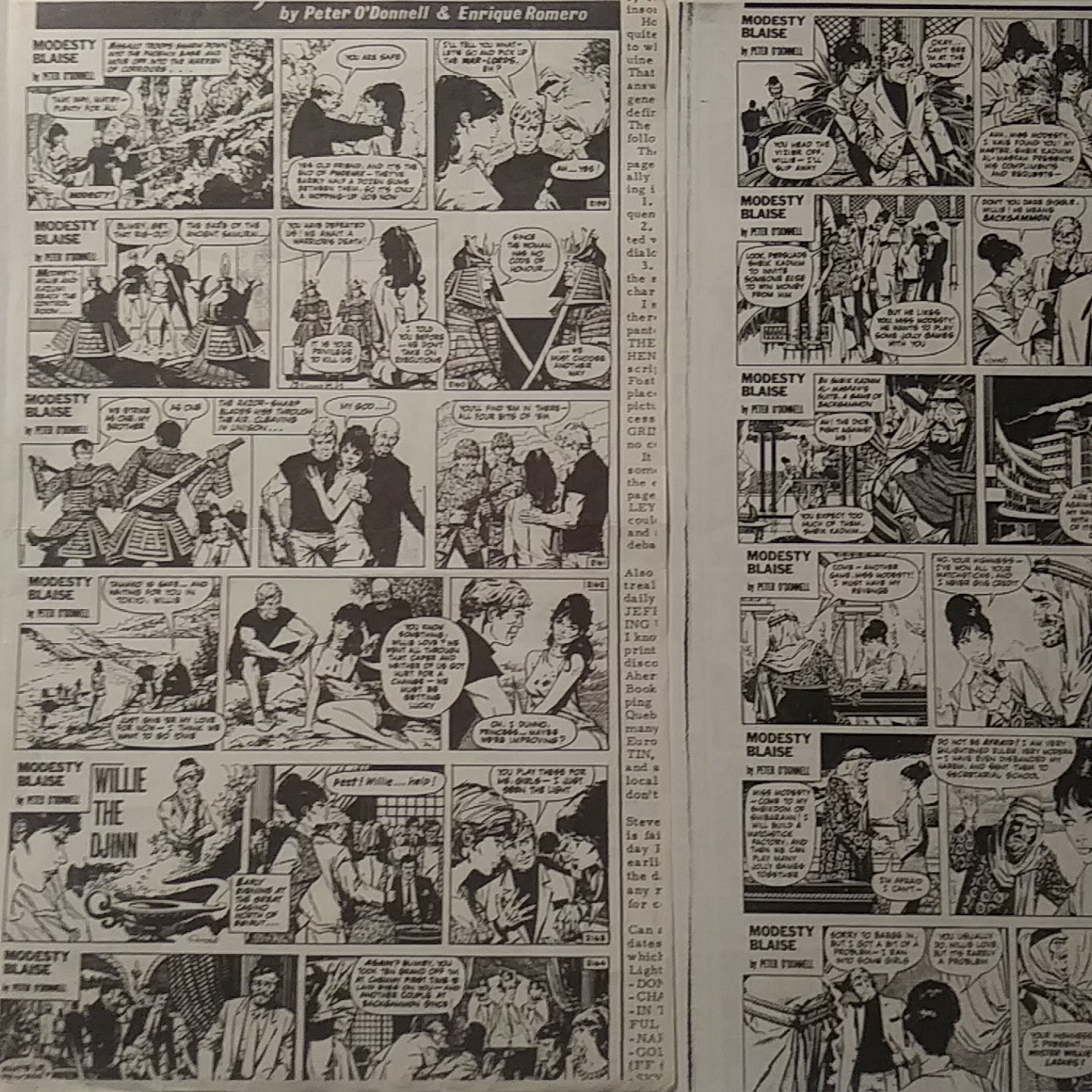 MODESTY BLAISE Comic Strip Run Reproductions by Enrique Romero - Etsy