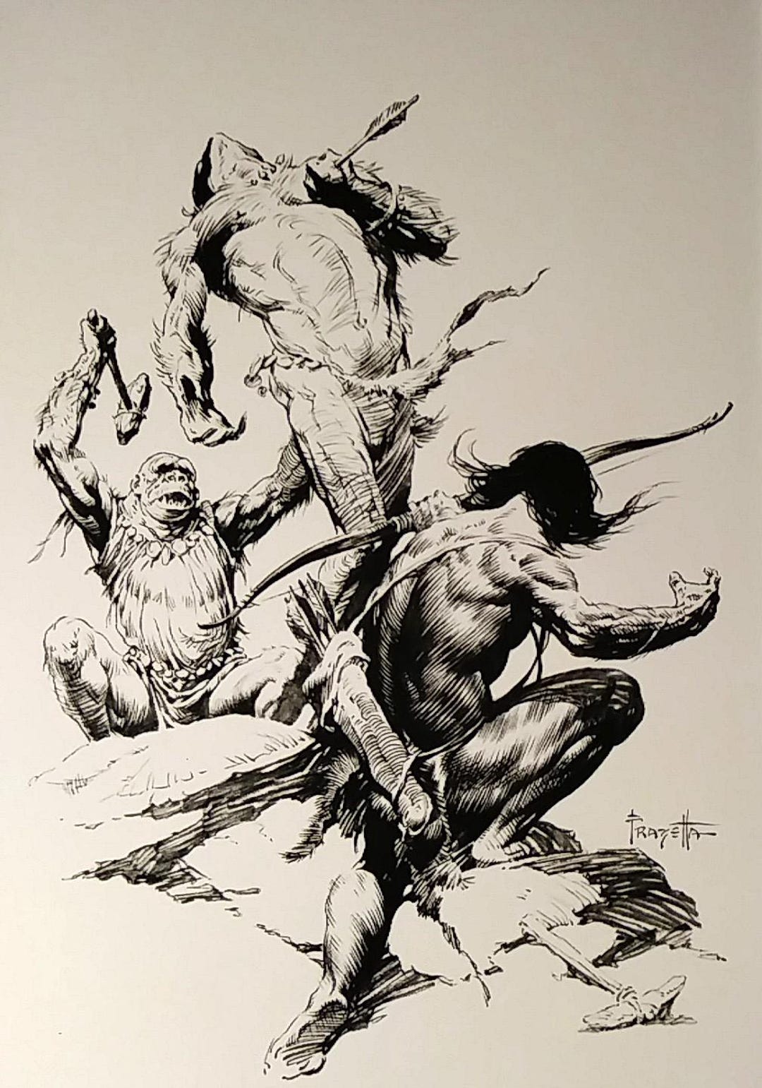 Frank Frazetta David Innes & Sagoths Photostatic Print, 11x16 - Etsy
