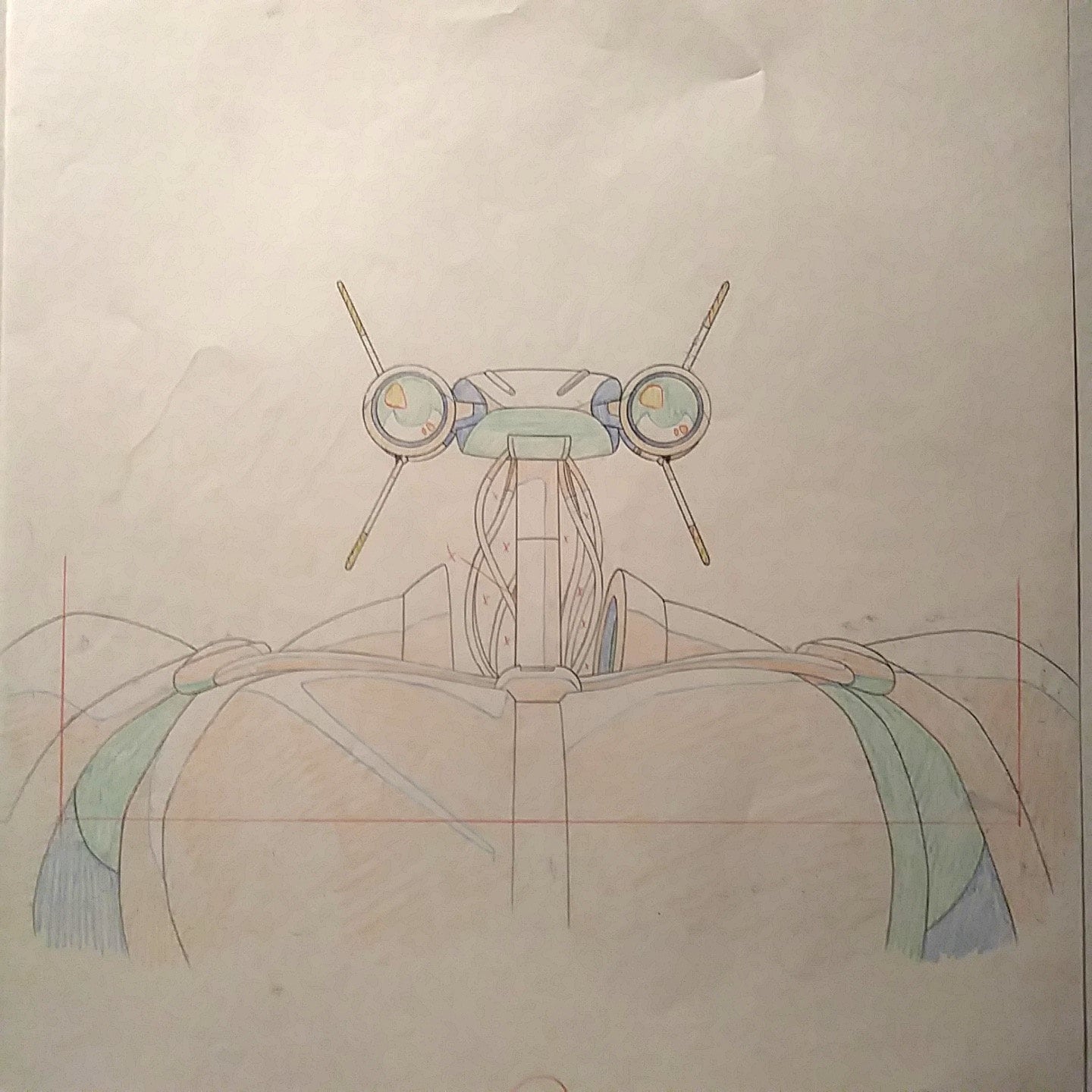 AMBASSADOR MAGMA robot Japanese Anime Key Production Background Setup ...