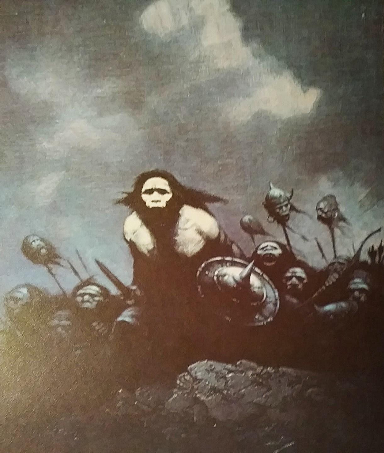 FRANK FRAZETTA "sacrifice" Original Version of Conan Avenger: Canvas ...