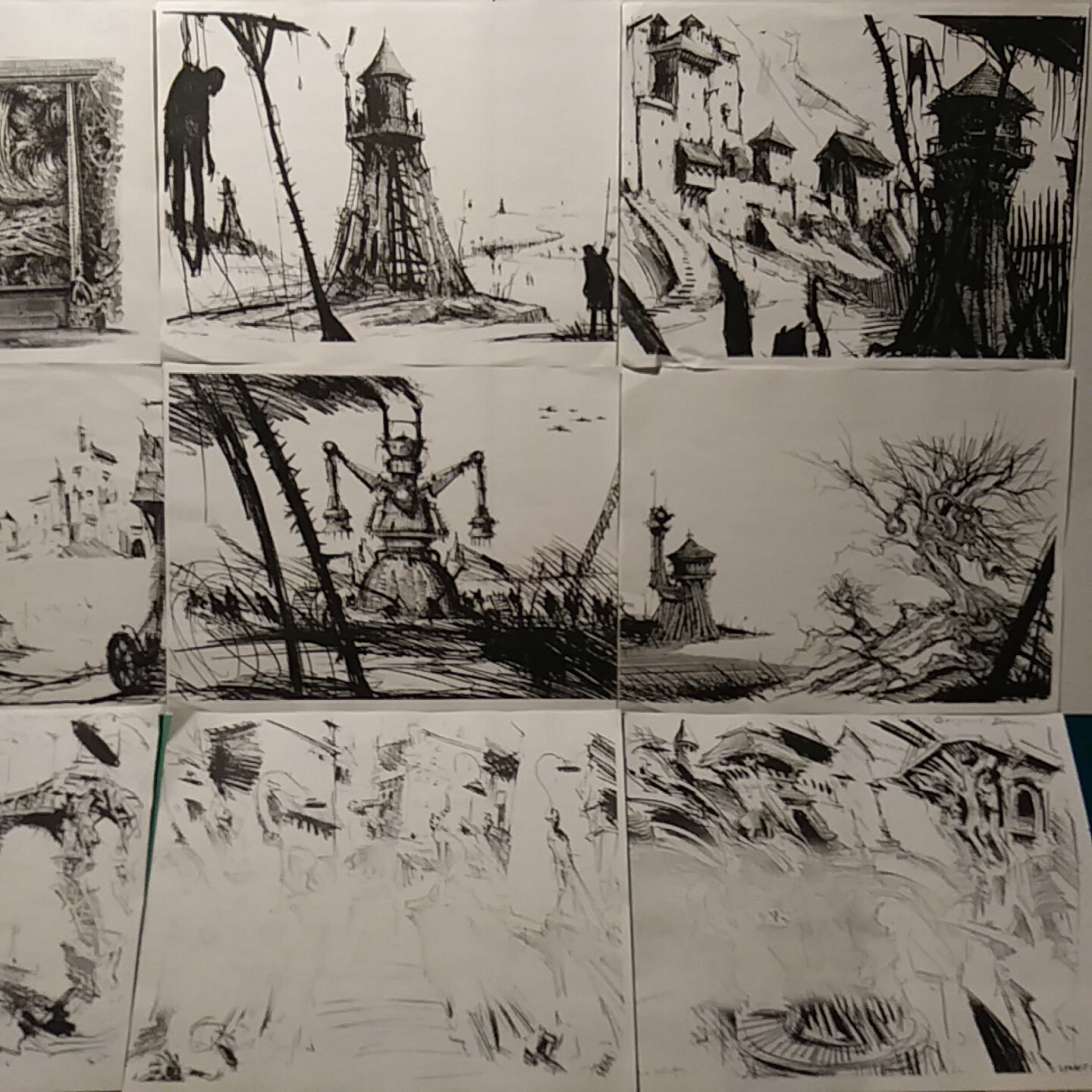 COOL WORLD Ian Miller BG Layout Drawings 29 Copies on - Etsy