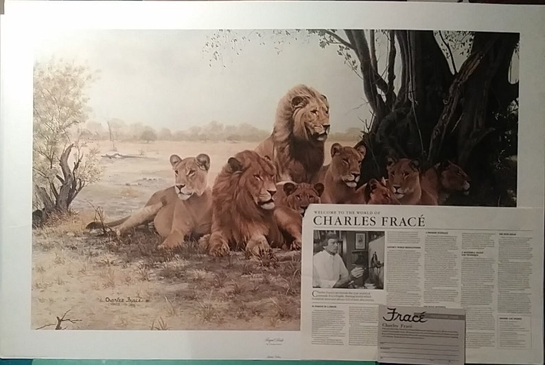 CHARLES FRACE Lions "royal Pride", Signed and Numbered (#1179) Vintage ...