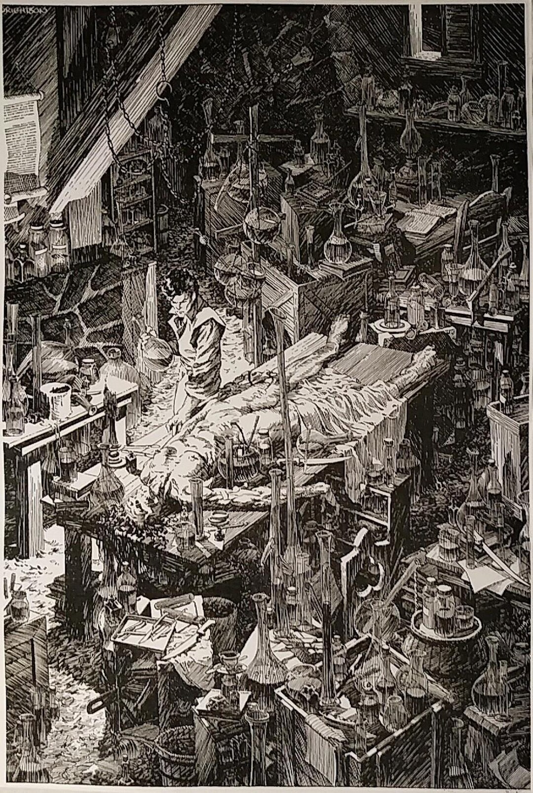 Berni Wrightson Frankenstein Photostatic Print, Lifesize Reproduction ...