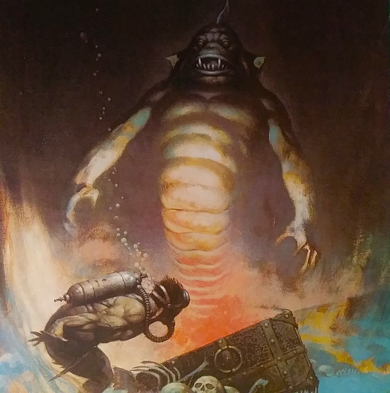 FRANK FRAZETTA sea Monster Oversized 19x25 - Etsy Australia