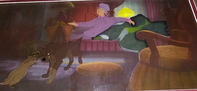 LADY and TRAMP 16fld Production Cel of Tramp Fighting Rat on - Etsy