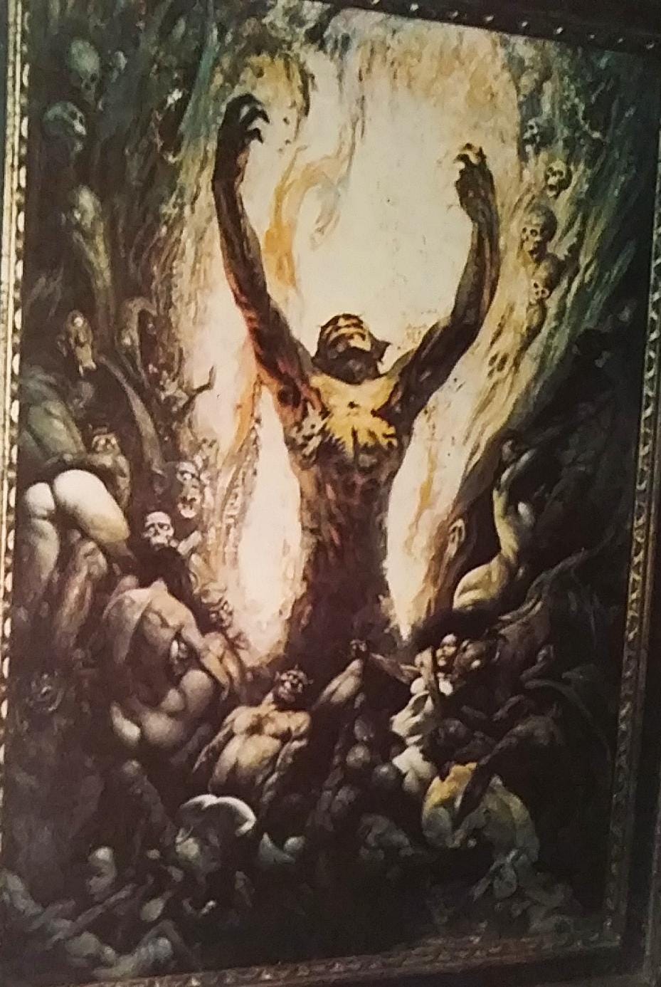 Frazetta Conan "sacrifice" Print: 1968 Vintage, Canvas Texture, Ltd. Ed ...