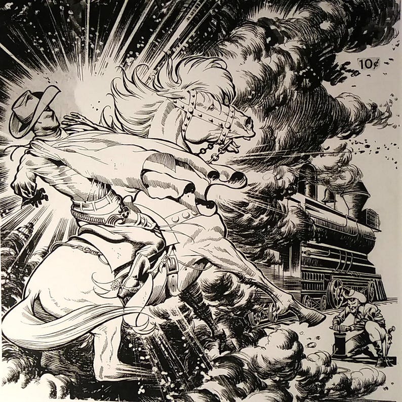 Frank Frazetta GHOST RIDER Comic Cover #2,#3,#4,#5 Prints, From 1950s ...